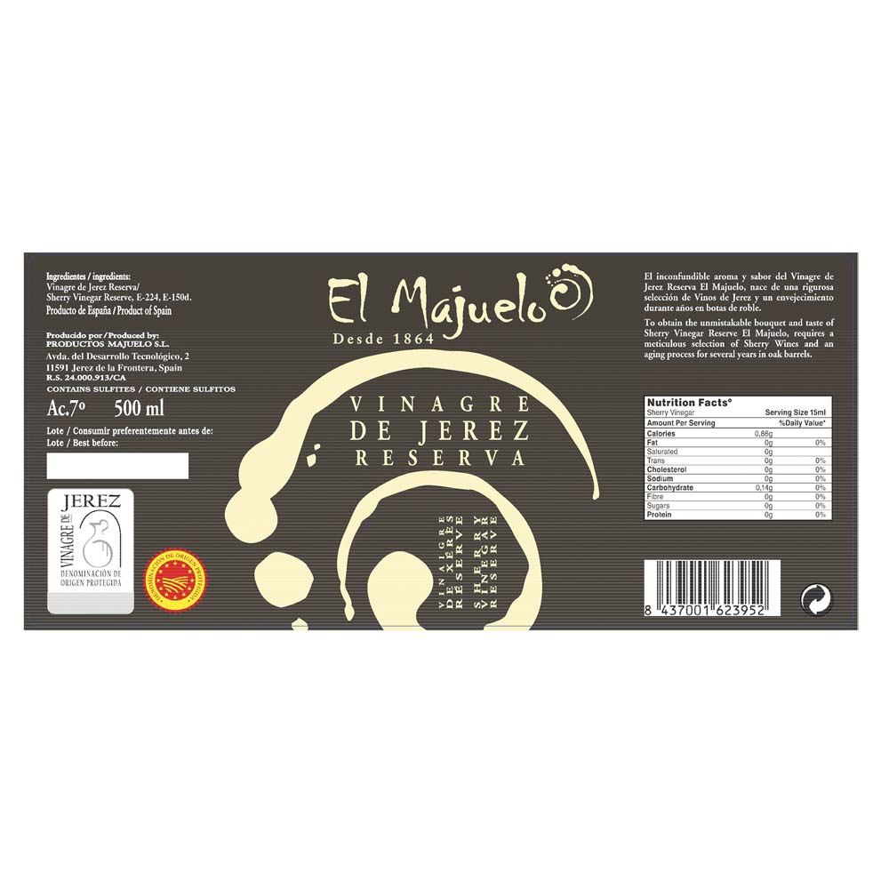 Vinaigre de Xérès Reserva, DOP Vinagre de Jerez, de Cadix, bouteille ...